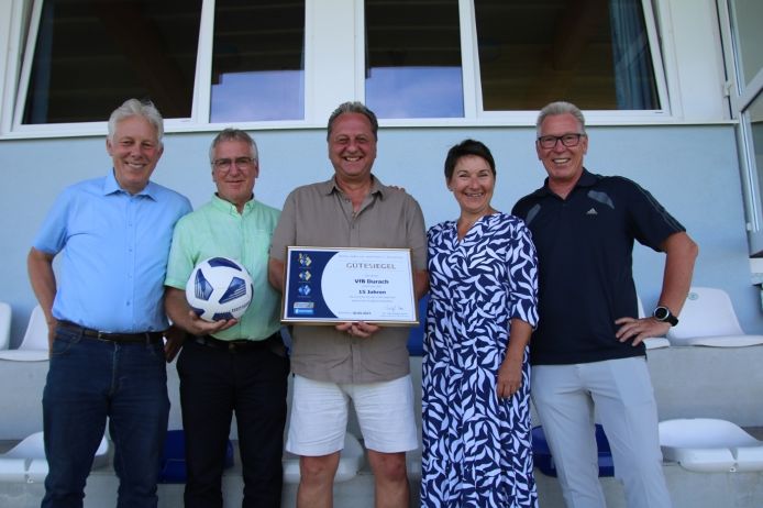Bezirk Schwaben: VfB Durach erhält Gütesiegel 15 Jahre | BFV