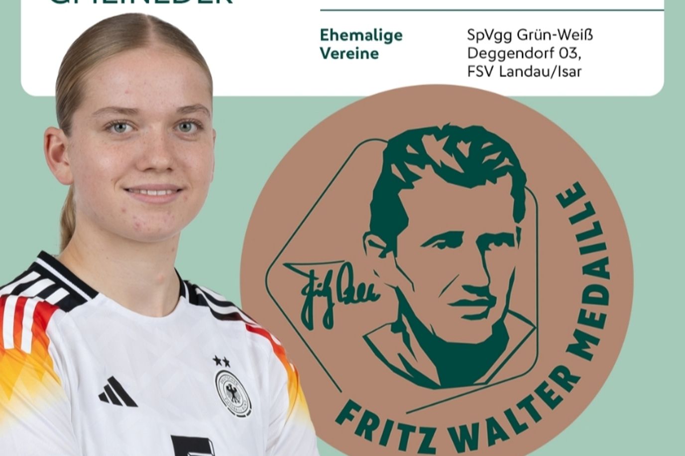 Marie Gmeineder mit Fritz-Walter Medaille in Bronze ausgezeichnet | BFV
