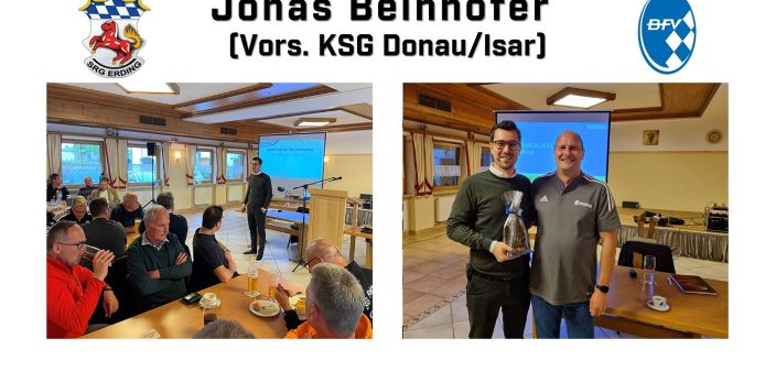 Jonas Beinhofer (Vors. KSG Donau/Isar) in der SRG Erding | BFV