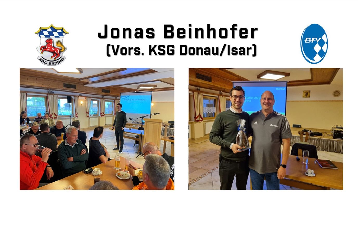 Jonas Beinhofer (Vors. KSG Donau/Isar) in der SRG Erding | BFV