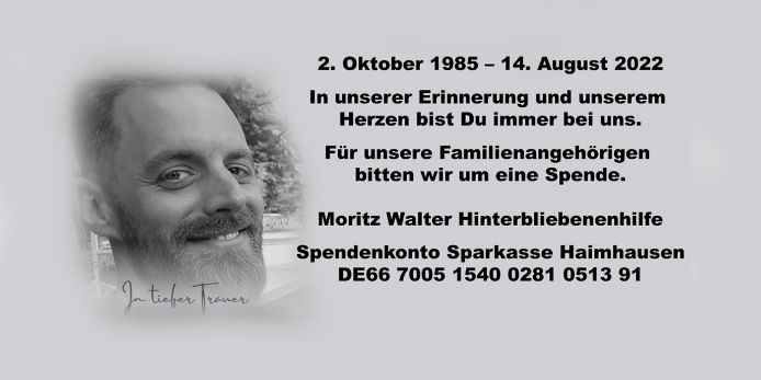 Moritz Joachim Walter tödlich verunglückt | BFV