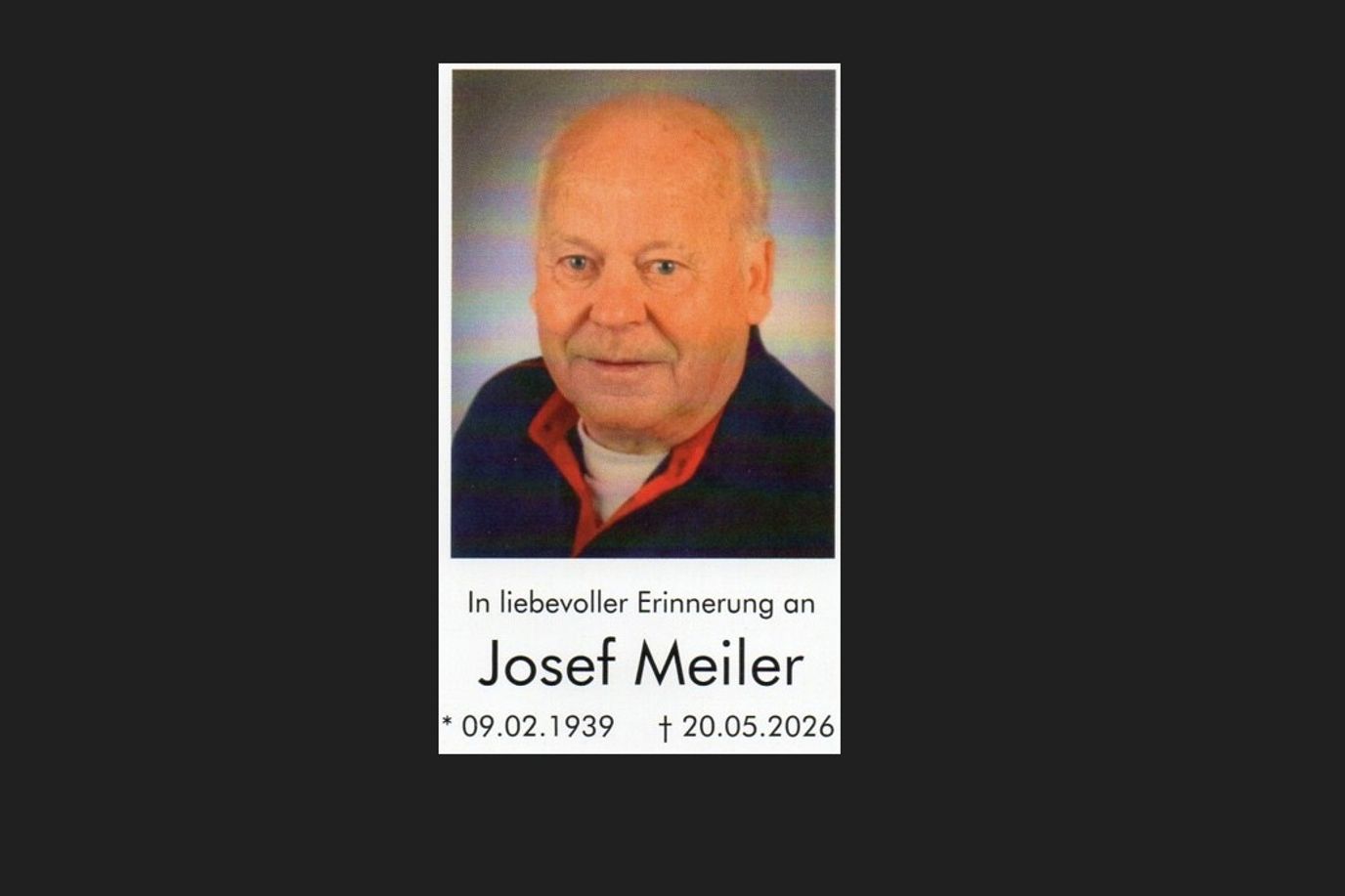 Ehrenmitglied Josef Meiler verstorben | BFV